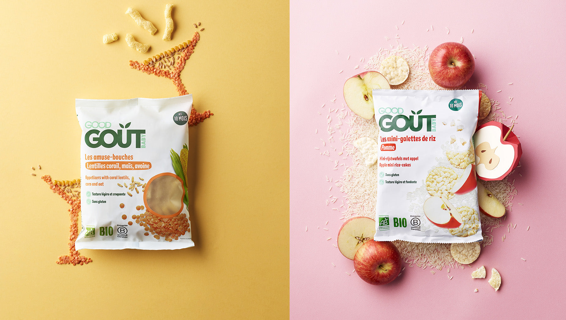 Biscuits bio pour bébé et snacks Good Goût sans sucre ajouté – Biostime ...