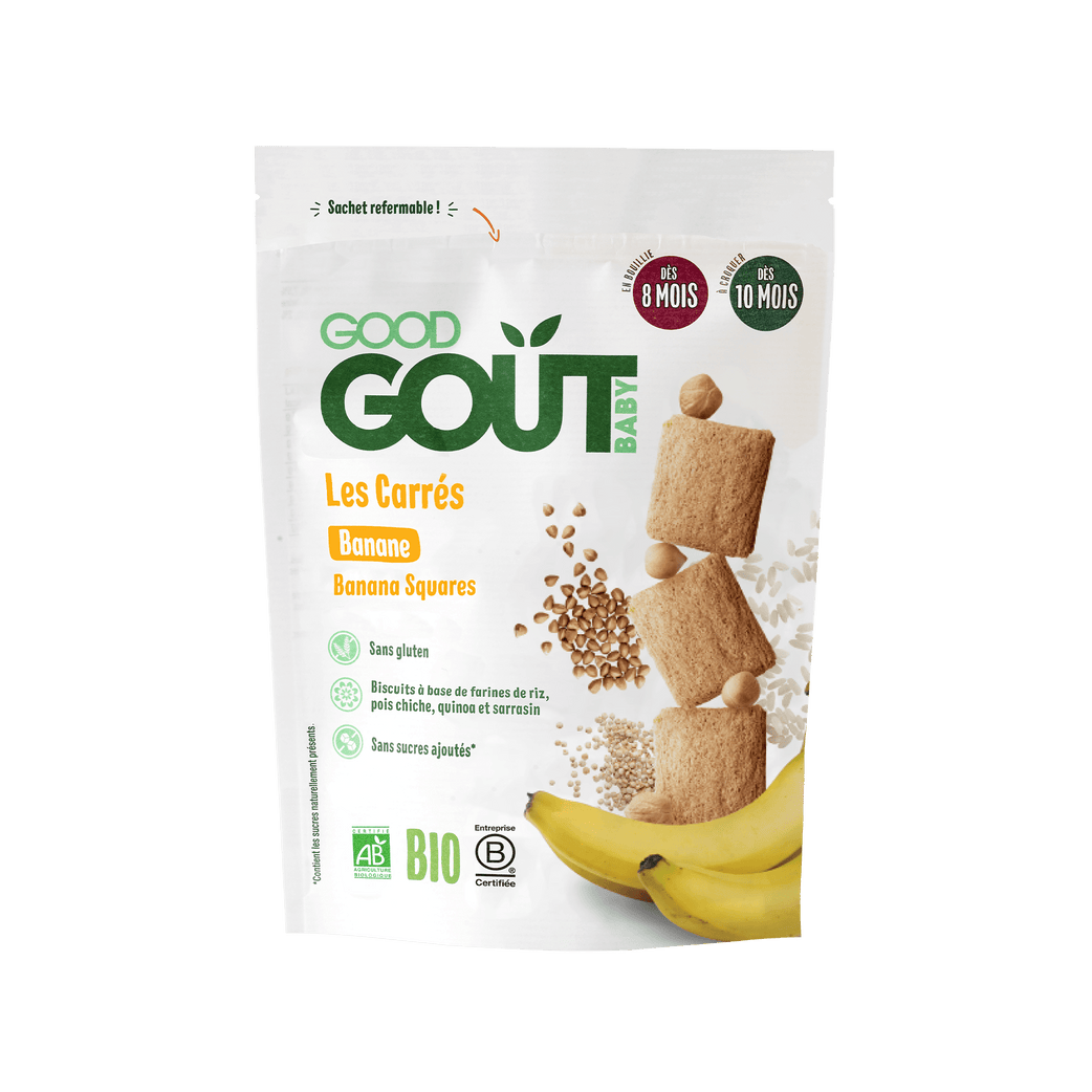Baby Banana Squares - Organic cereal biscuits for babies from 8 months ...