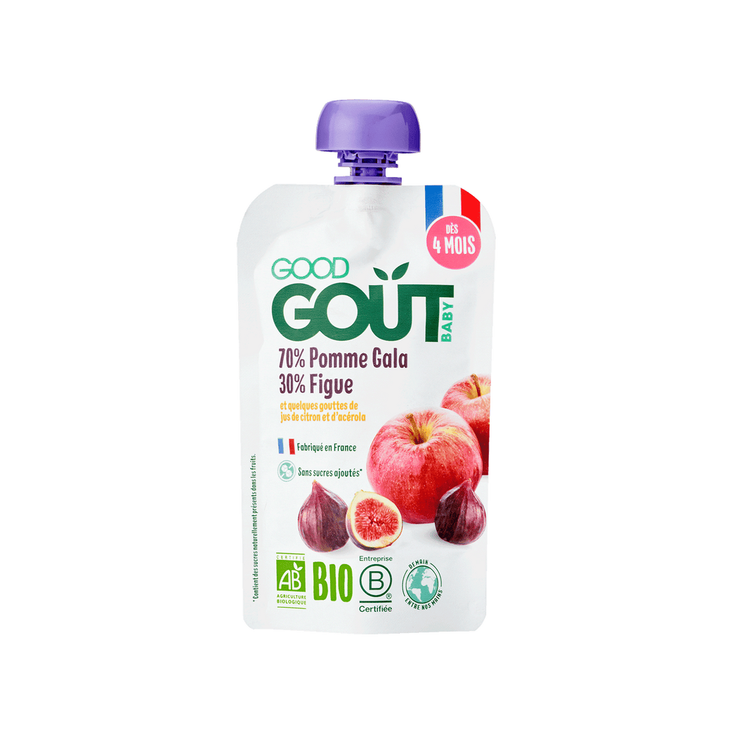 Organic Apple and Fig Pouch for Babies from 4 months | Good Goût ...